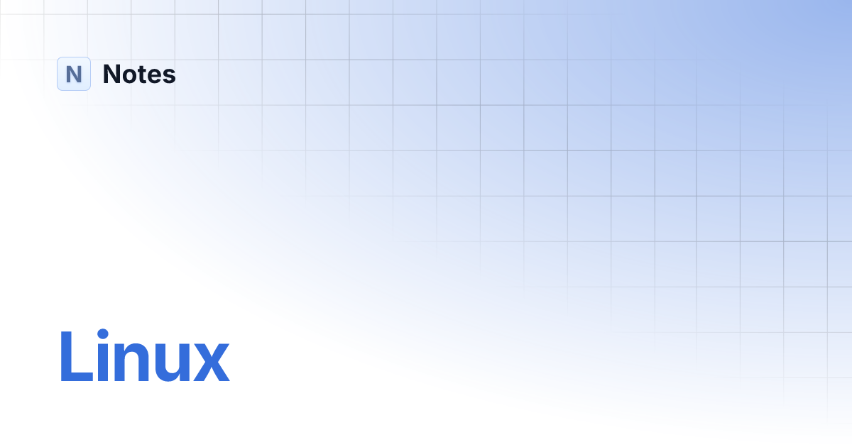 Linux | Notes